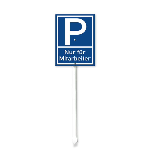 Mitarbeiter parkplatz Yard Sign With Stakes 7 x 8.8 inch，Aluminum Sign ...