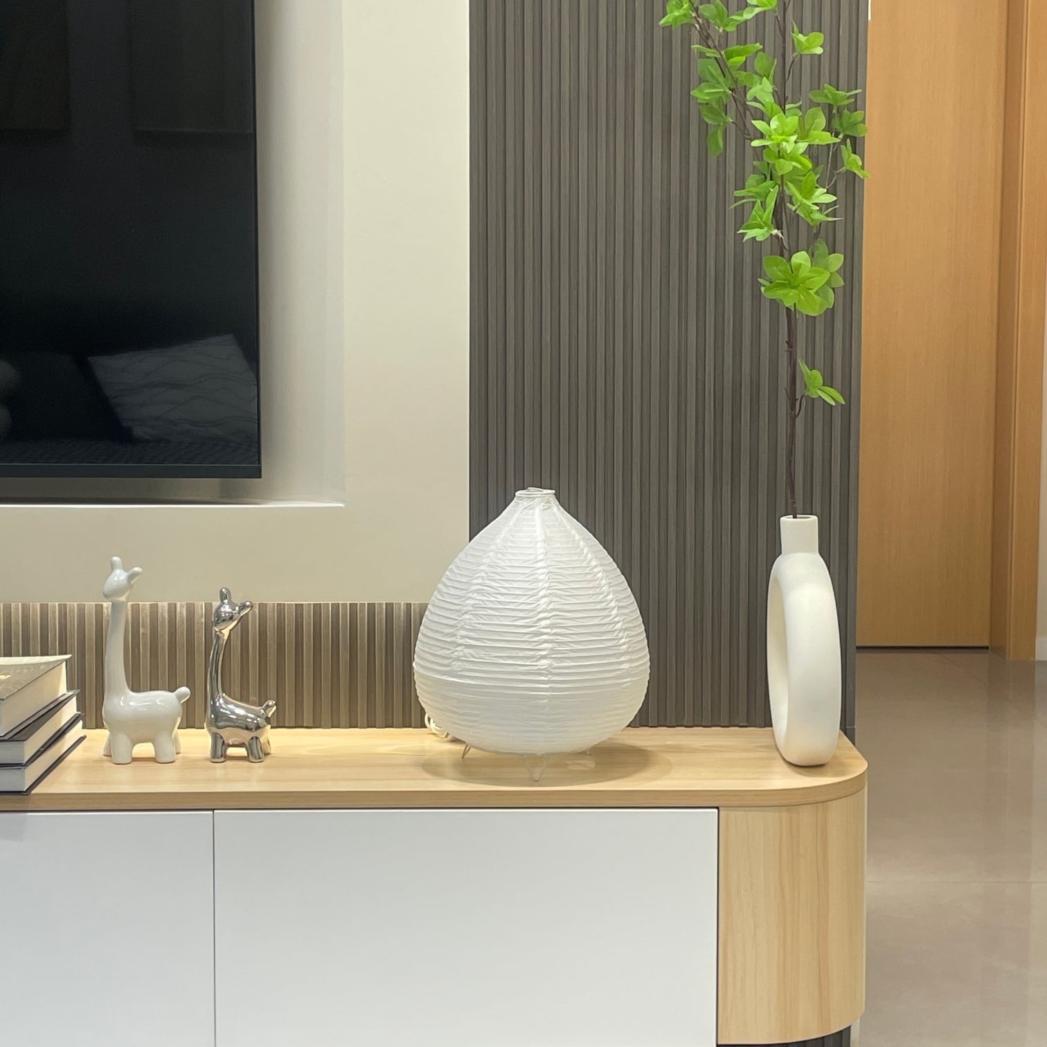 Mitavade Nordic Low Light Paper Lantern Table Lamp Living Room Bedroom ...