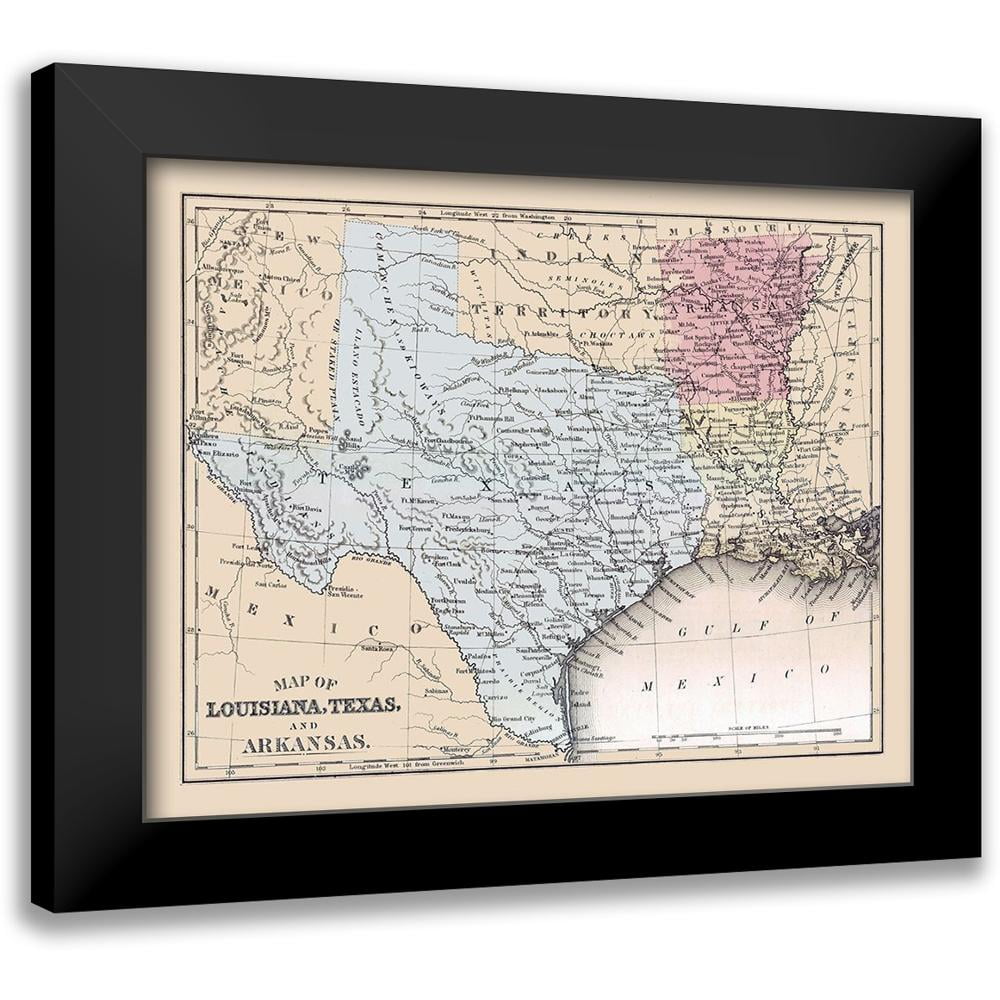 Mitchell 14x12 Black Modern Framed Museum Art Print Titled - Louisiana ...