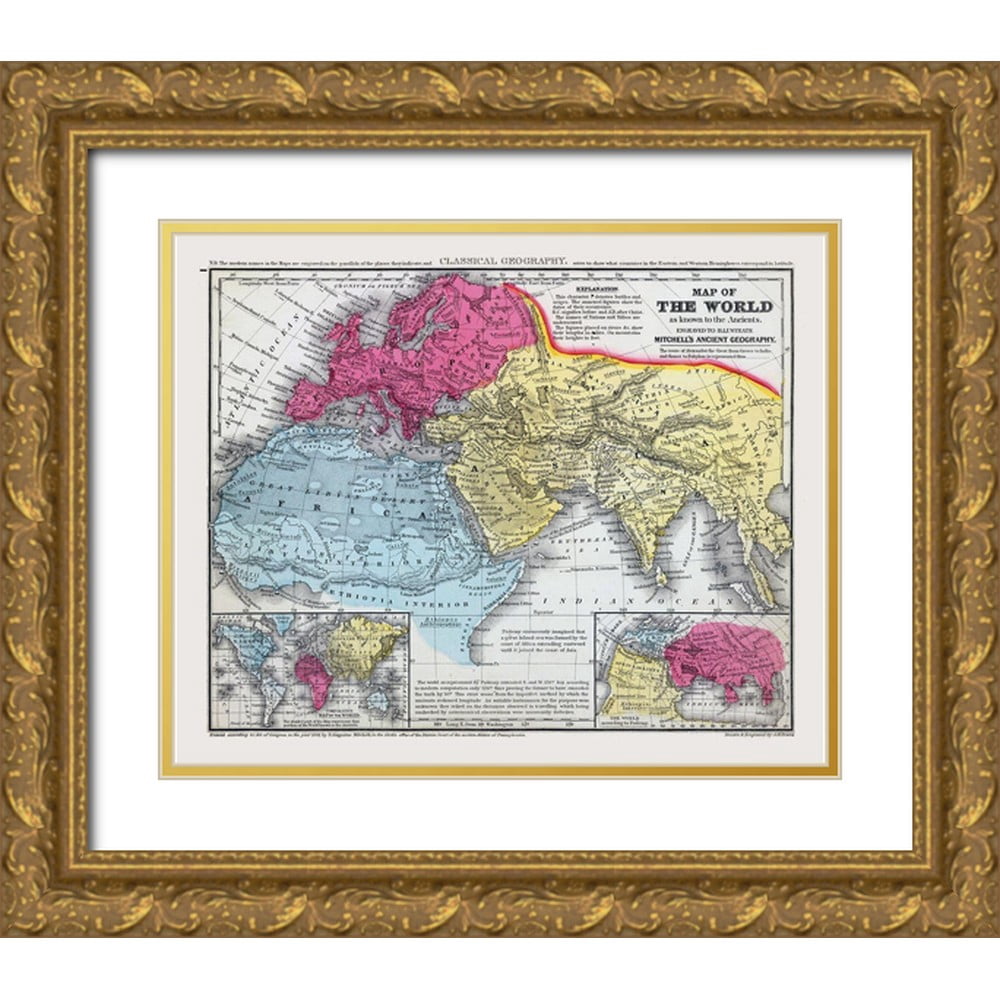 Mitchell 14x12 Gold Ornate Wood Framed with Double Matting Museum Art ...