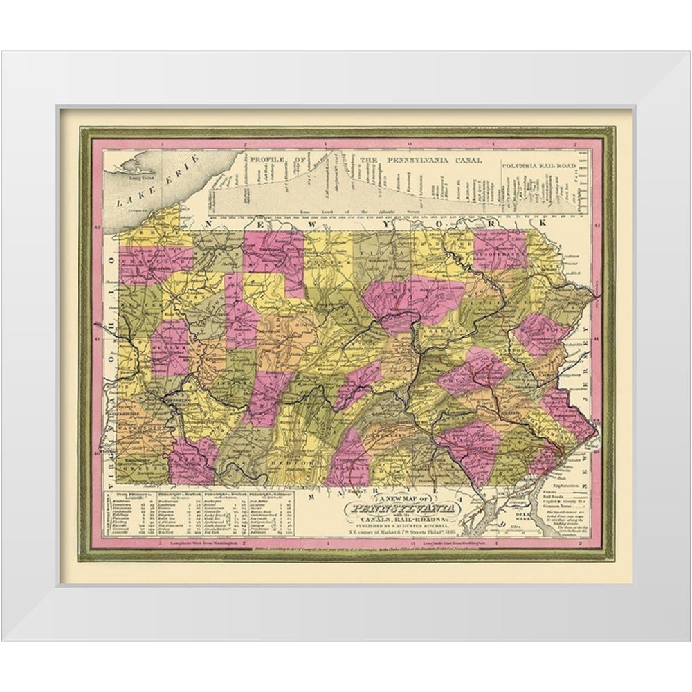 Mitchell 14x12 White Modern Wood Framed Museum Art Print Titled ...
