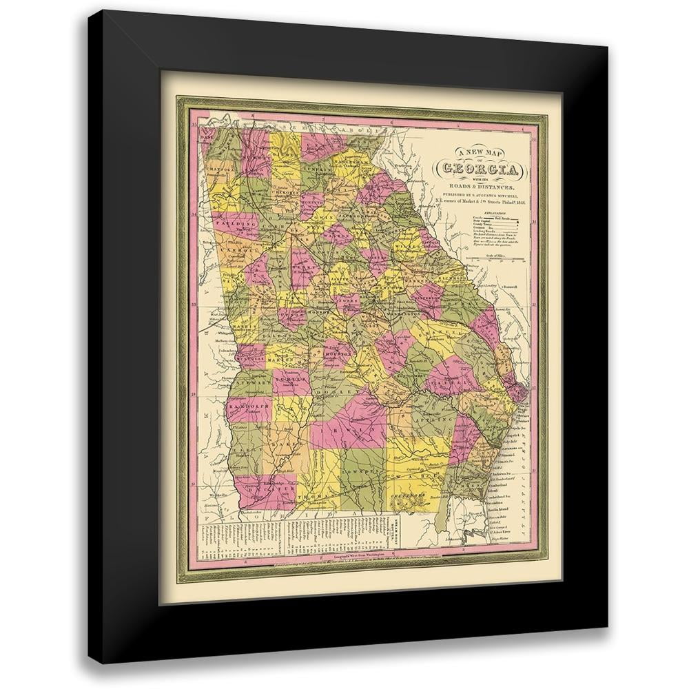Mitchell 15x18 Black Modern Framed Museum Art Print Titled - Georgia ...