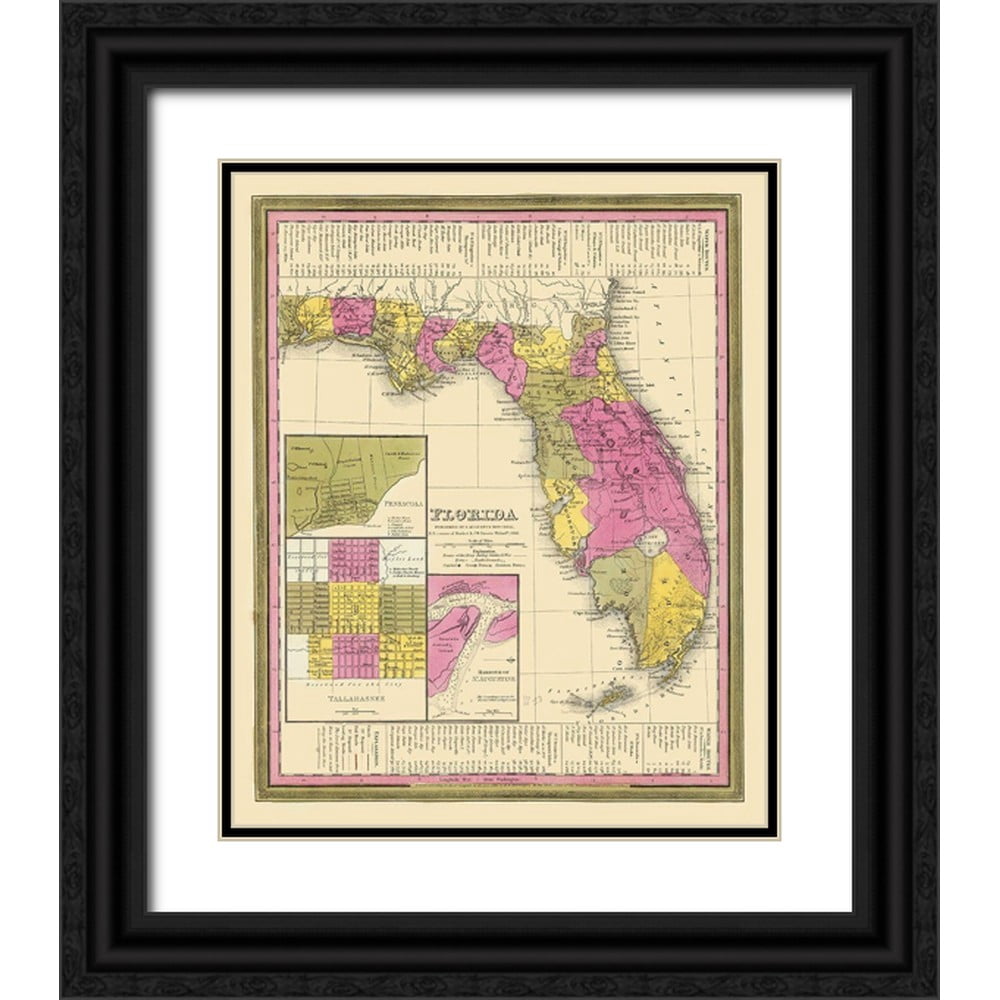 Mitchell 15x18 Black Ornate Wood Framed with Double Matting Museum Art ...