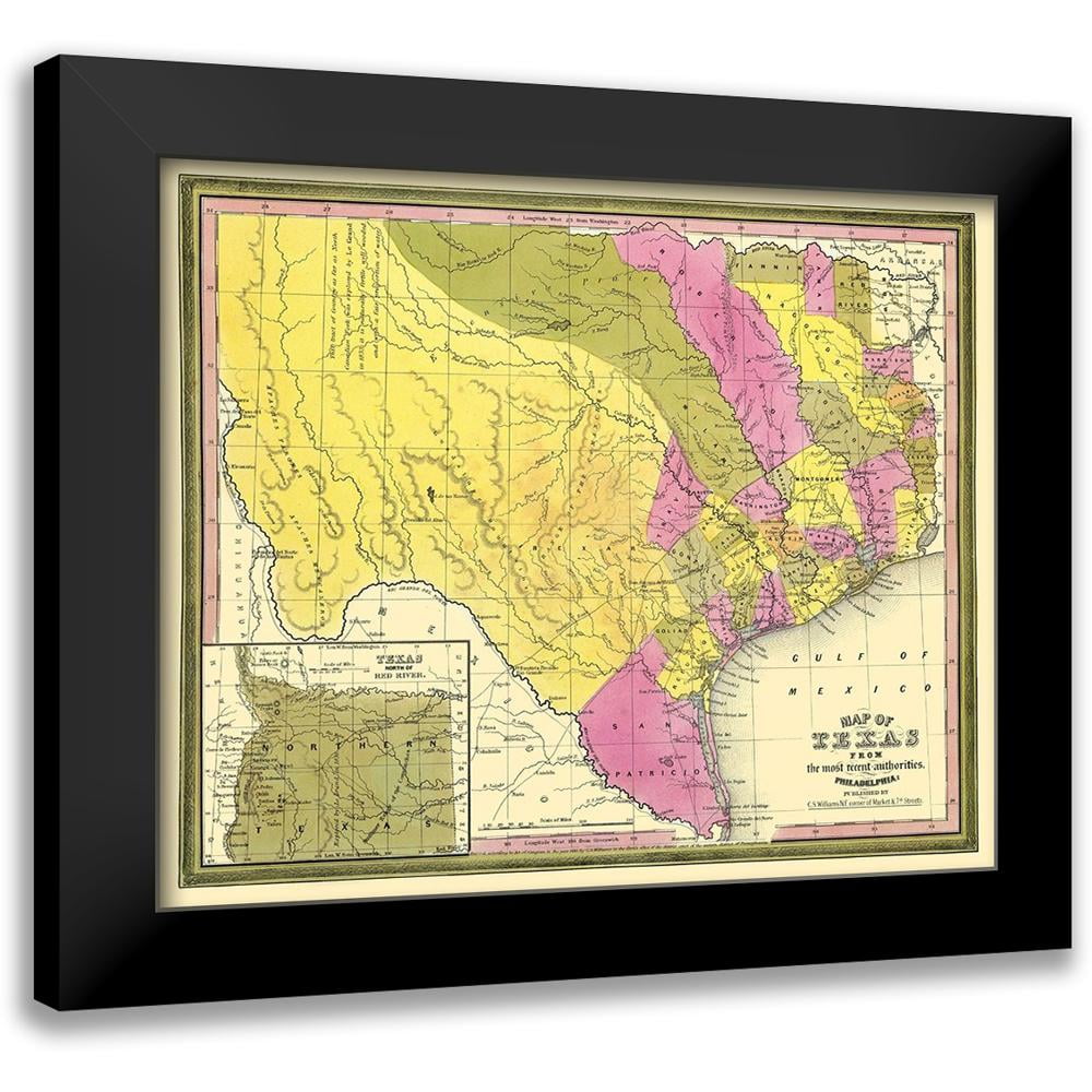 Mitchell 17x15 Black Modern Framed Museum Art Print Titled - Texas ...