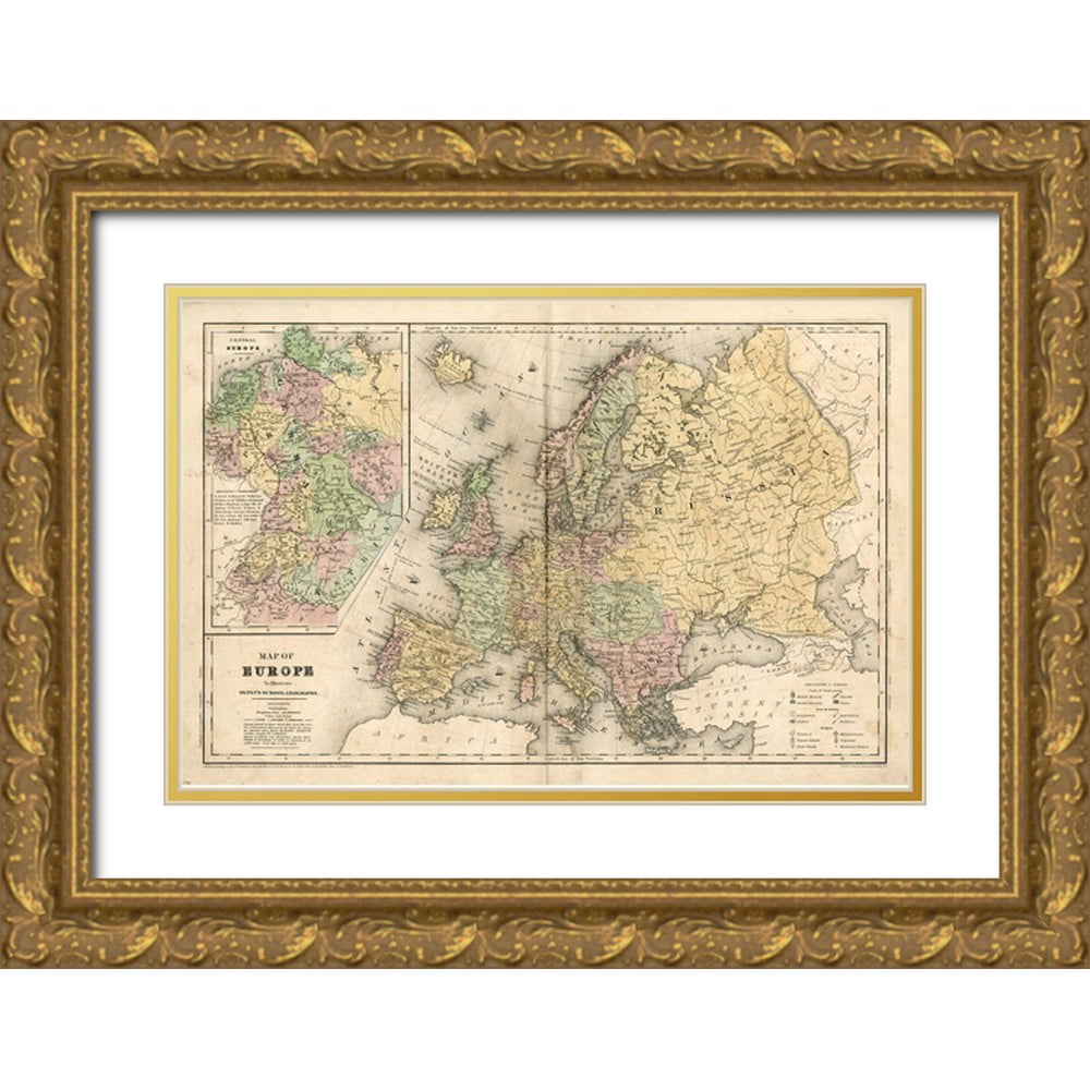 Mitchell 18x13 Gold Ornate Wood Framed with Double Matting Museum Art ...