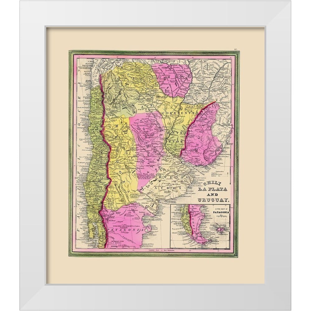 Mitchell 20x23 White Modern Wood Framed Museum Art Print Titled - South ...