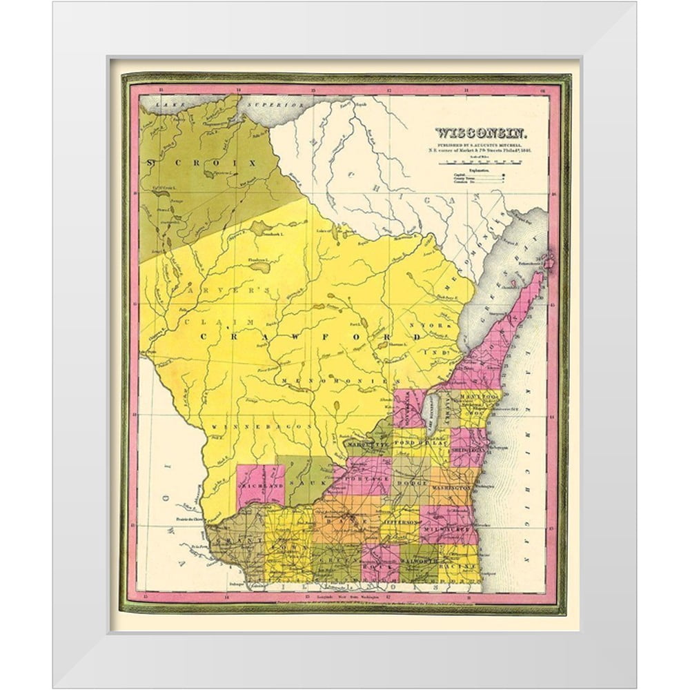 Mitchell 20x23 White Modern Wood Framed Museum Art Print Titled ...