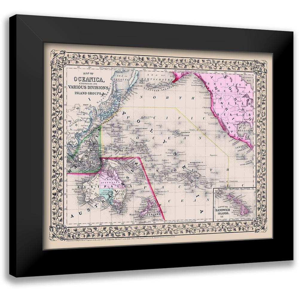 Mitchell 23x20 Black Modern Framed Museum Art Print Titled - Oceania ...