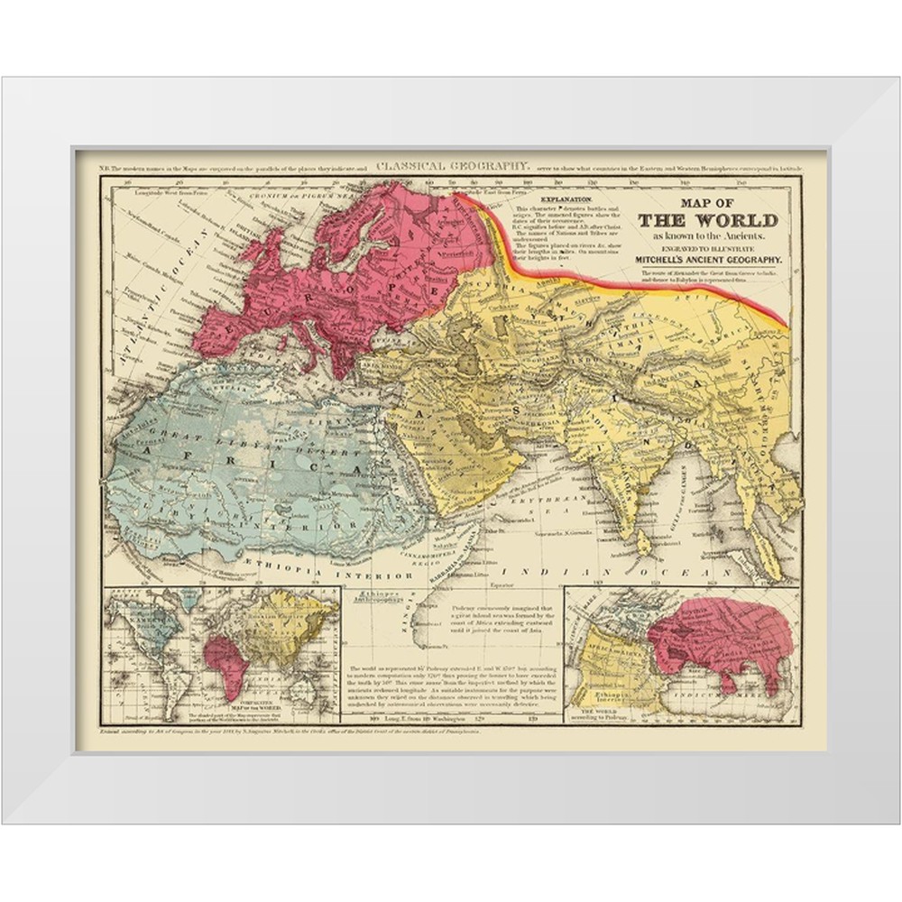 Mitchell 24x20 White Modern Wood Framed Museum Art Print Titled - World ...