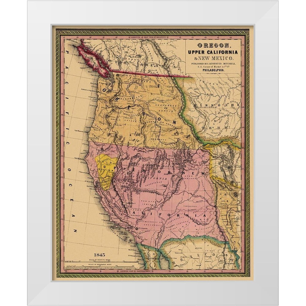 Mitchell 26x32 White Modern Wood Framed Museum Art Print Titled ...