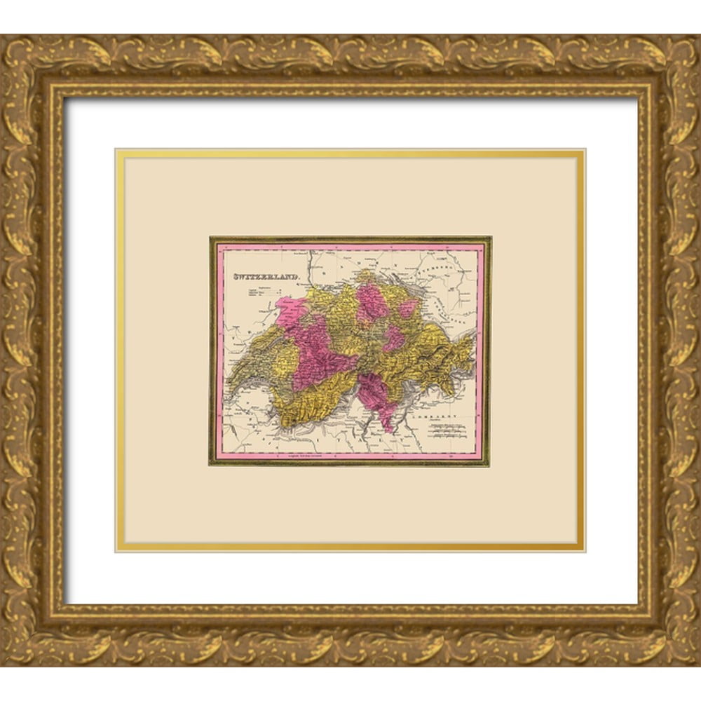Mitchell 30x26 Gold Ornate Wood Framed with Double Matting Museum Art ...