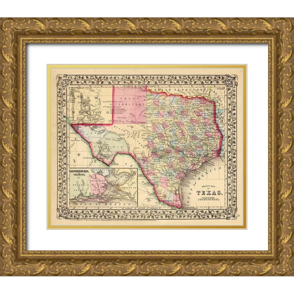 Mitchell 31x26 Gold Ornate Wood Framed with Double Matting Museum Art ...