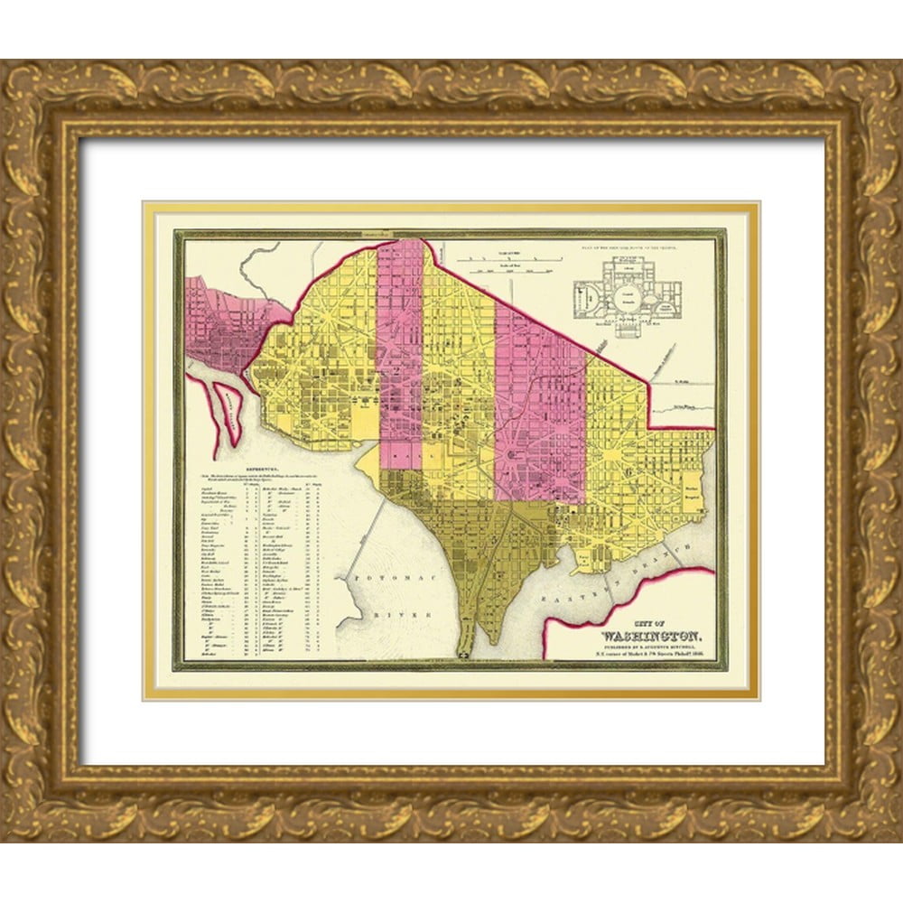 Mitchell 31x26 Gold Ornate Wood Framed with Double Matting Museum Art ...
