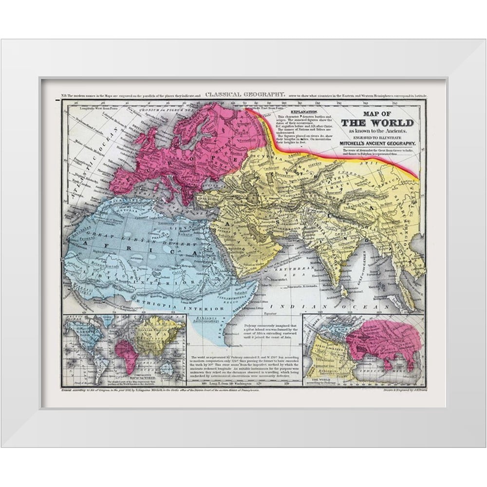 Mitchell 31x26 White Modern Wood Framed Museum Art Print Titled - World ...