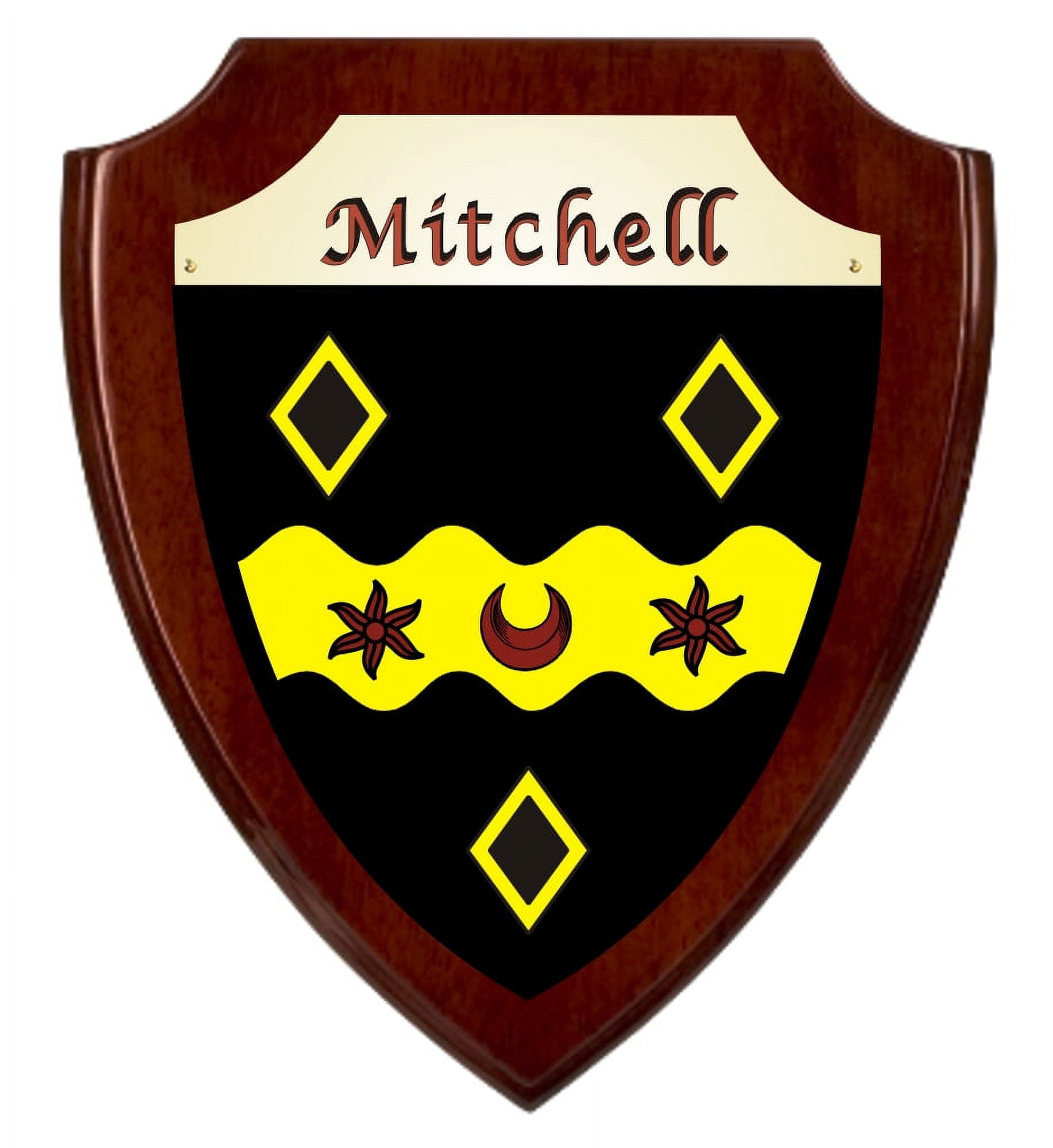 Mitchell Irish Coat of Arms Shield Plaque - Rosewood Finish - Walmart.com