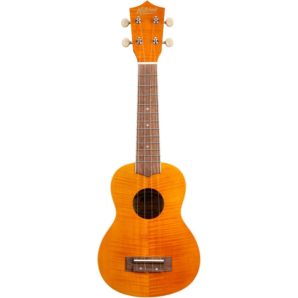 Mitchell MU45F Exotic Soprano Ukulele Flamed Maple Natural - Walmart.com