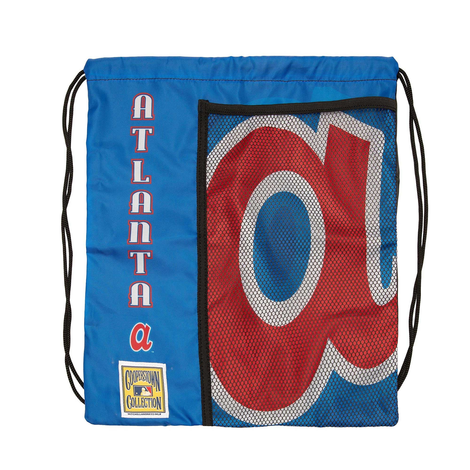 Mitchell & Ness Atlanta Braves Cooperstown Collection Logo Cinch Bag ...