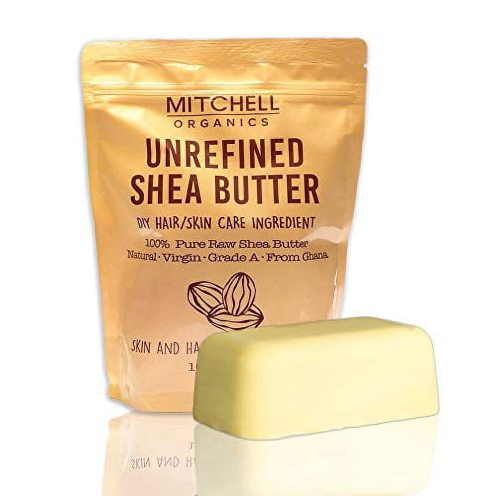 Mitchell Organics Unrefined Shea Butter Bar 16oz - Nourishing and ...