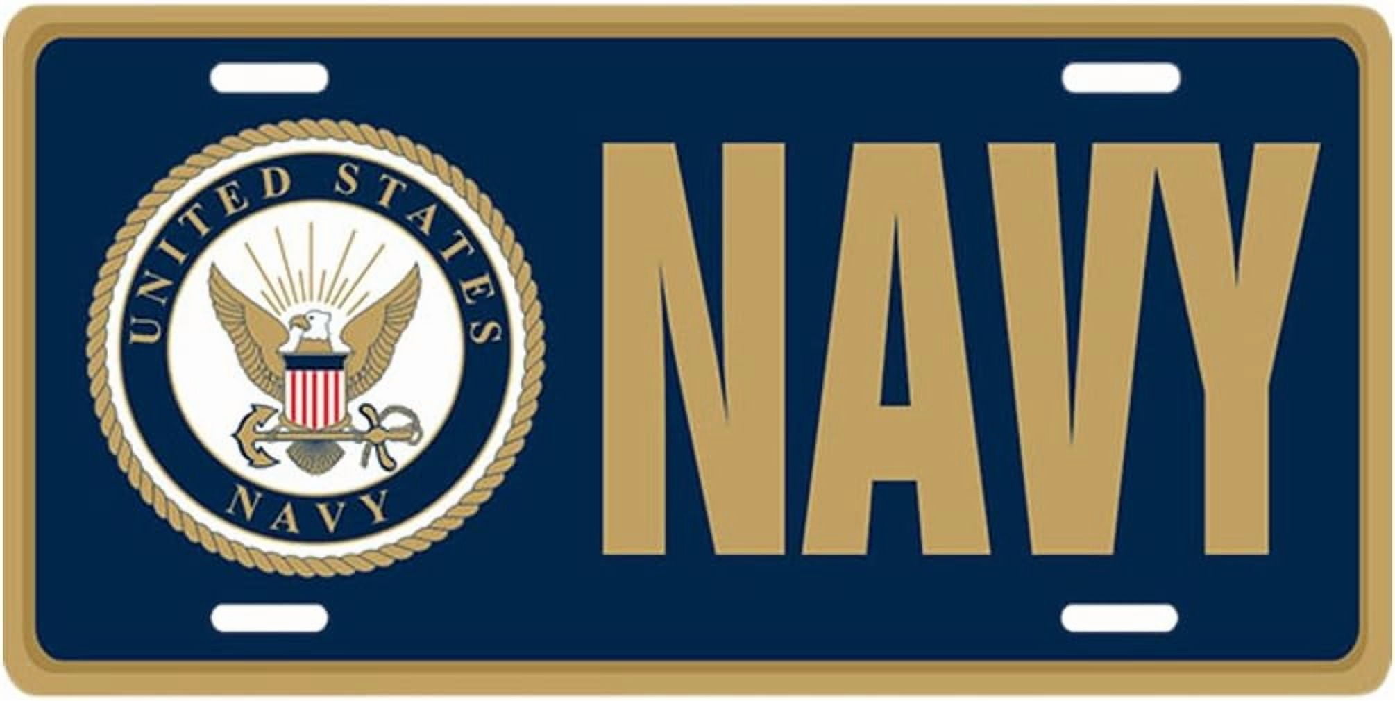 Mitchell Proffitt US Navy License Plate Blue and Gold, Officially ...