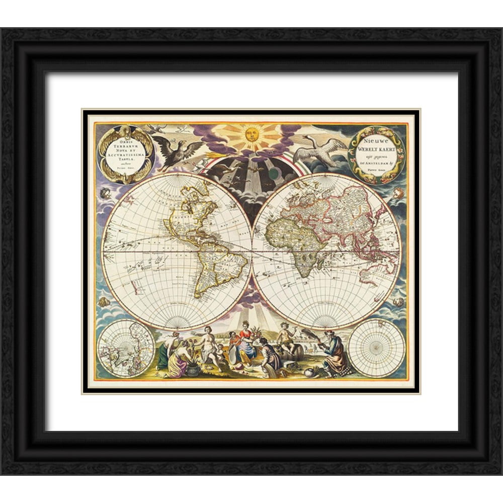 Mitchell, Samuel Augustus 30x26 Black Ornate Wood Framed with Double ...