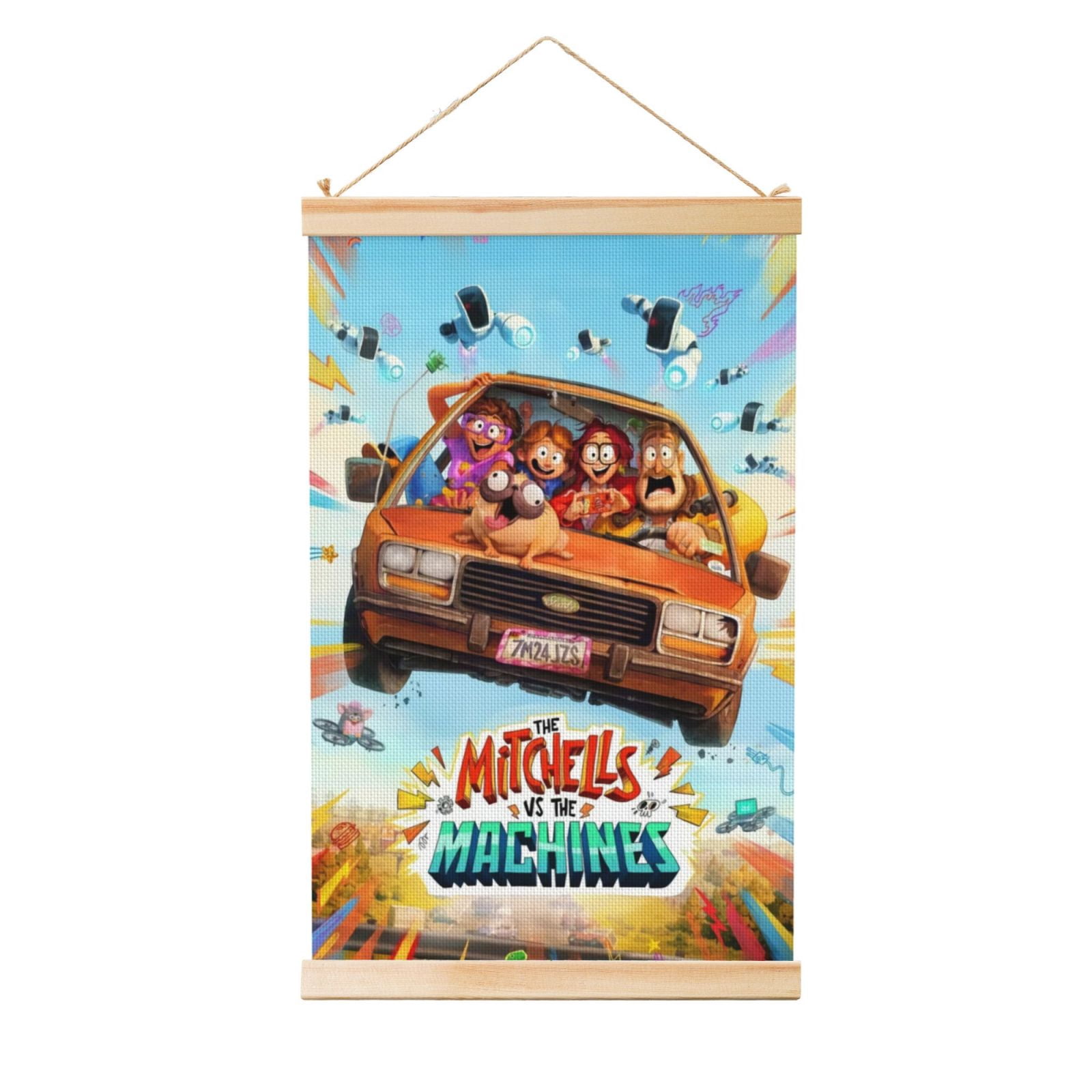 The Mitchells Vs Machines Posters Wall Hanging Wooden Shaft Poster Wall ...