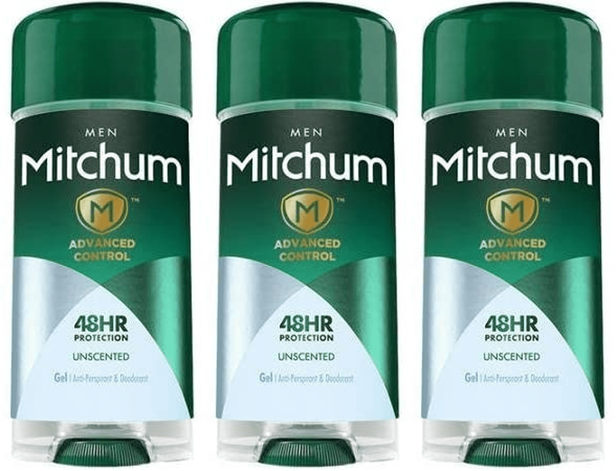 3 pack Mitchum Men Advanced Deodorant, Unscented, 3.4oz - Walmart.com