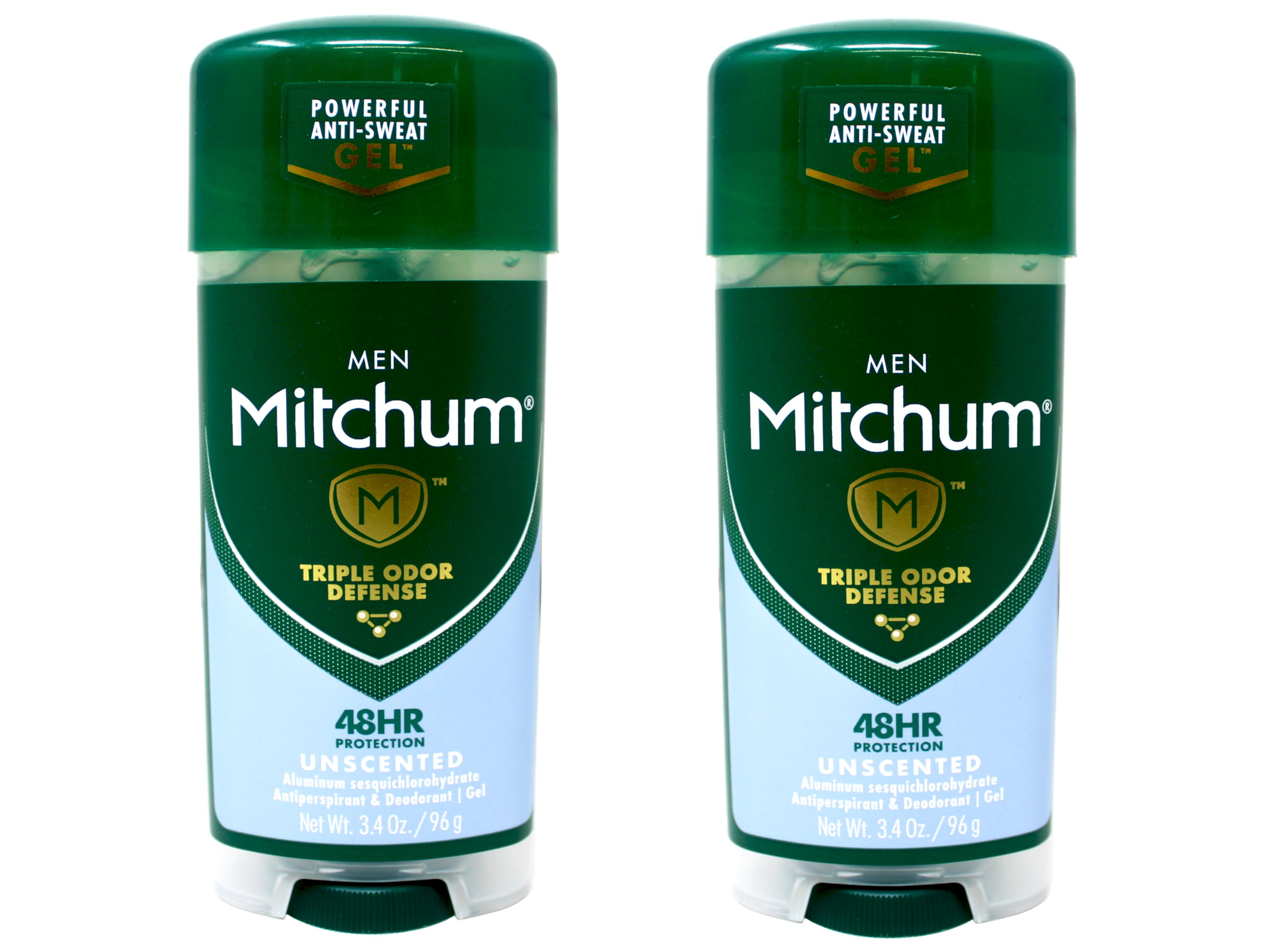 Mitchum Men's Deodorant, Antiperspirant, Triple Odor Defense Gel Stick ...