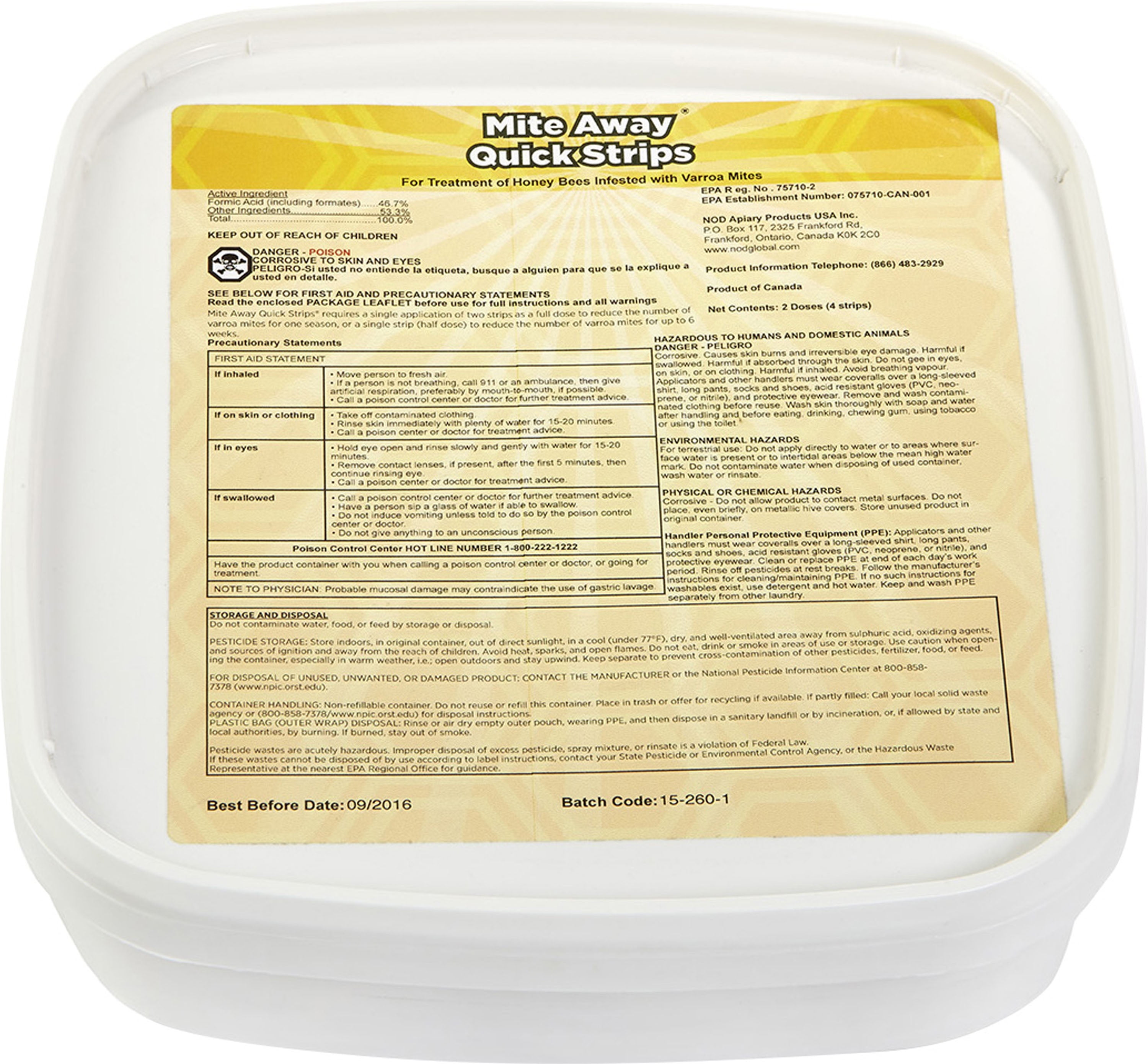 Mite Away Beehive Strips - Walmart.com