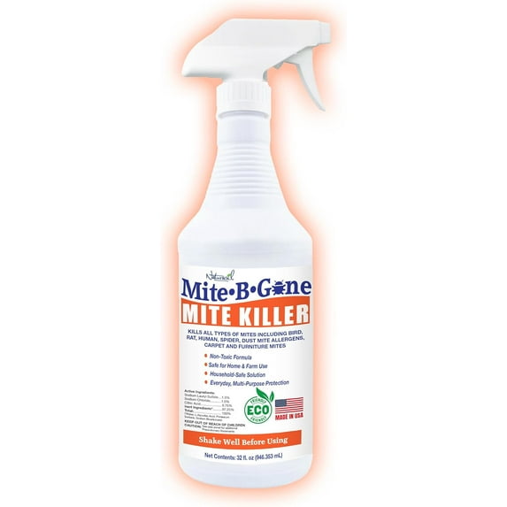 Mite Killer Spray by Mite-B-Gone - 32oz | Plant-Based Treatment for ...