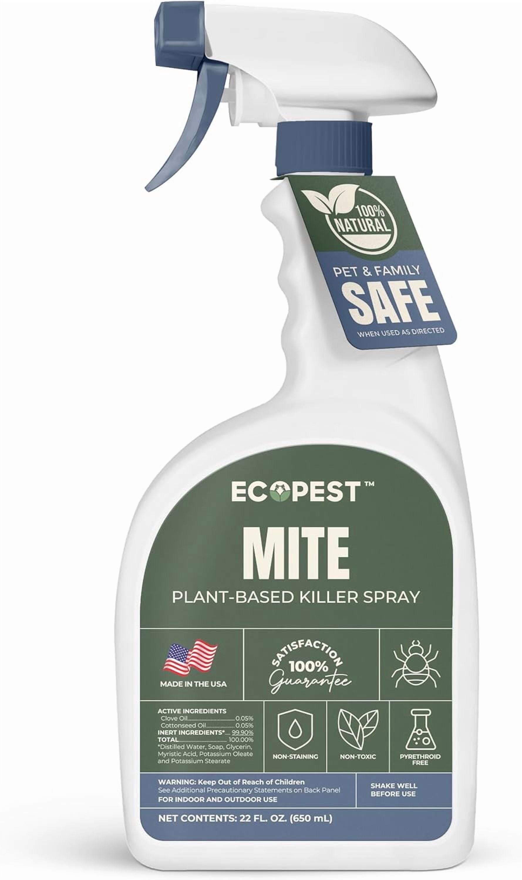 Mite Spray – Natural Killer for Dust, Bird, Spider, Scabies & Other ...