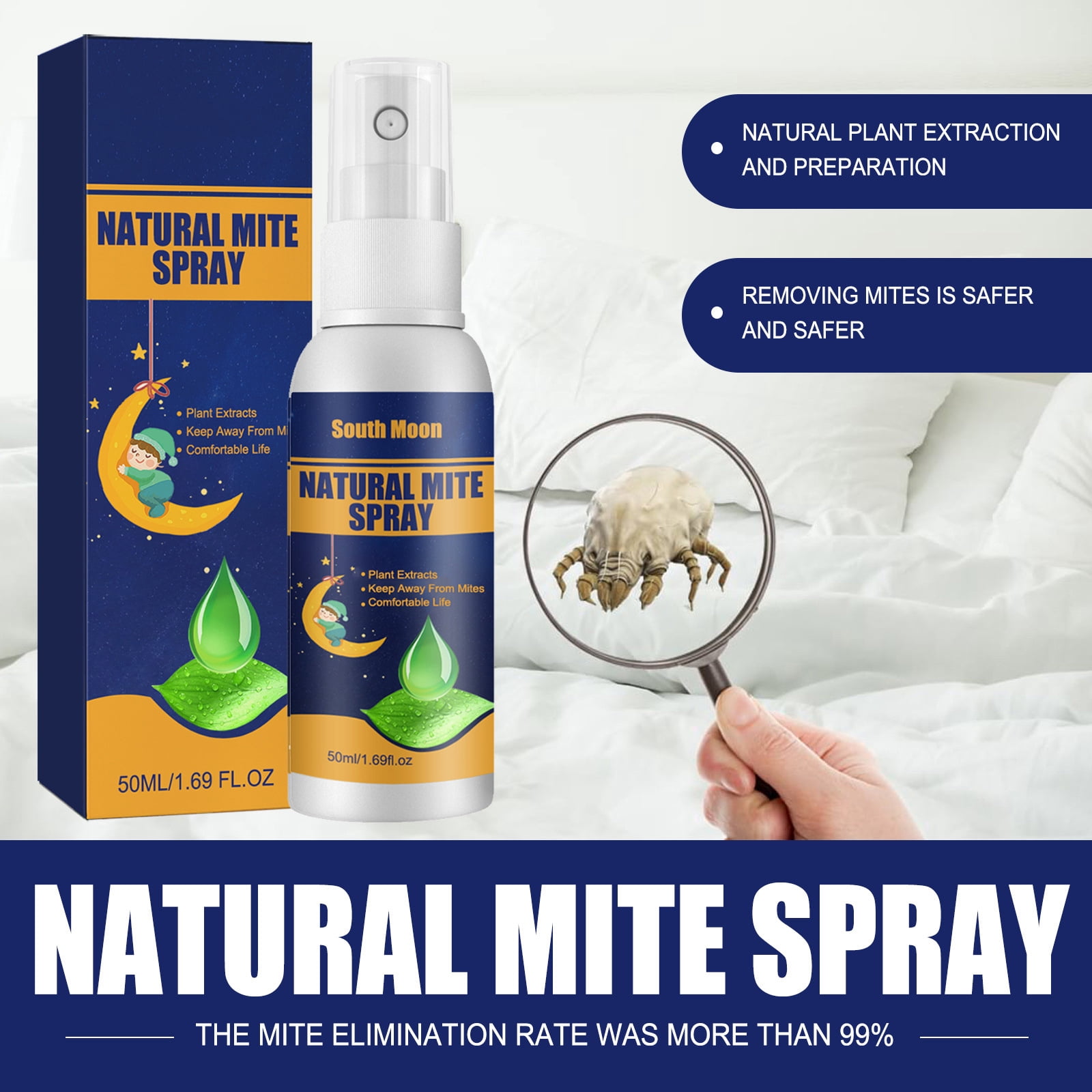 Mite net spray Home bedroom sofa quilt cloth mite spray egg mite ...