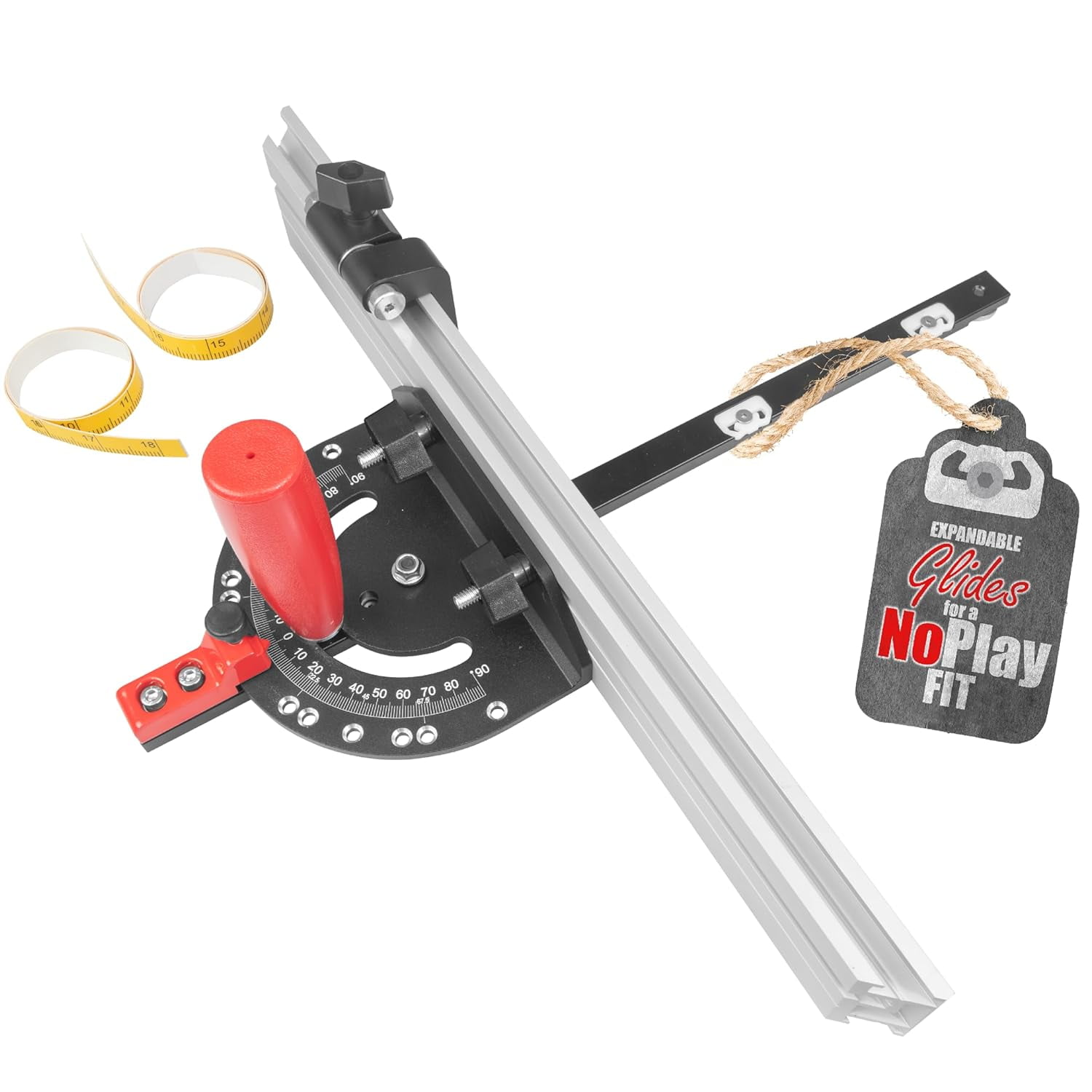 Miter Gauge 2000 SE HDF NoPlay Expandable Glides Steel Miter Bar for 3/ ...