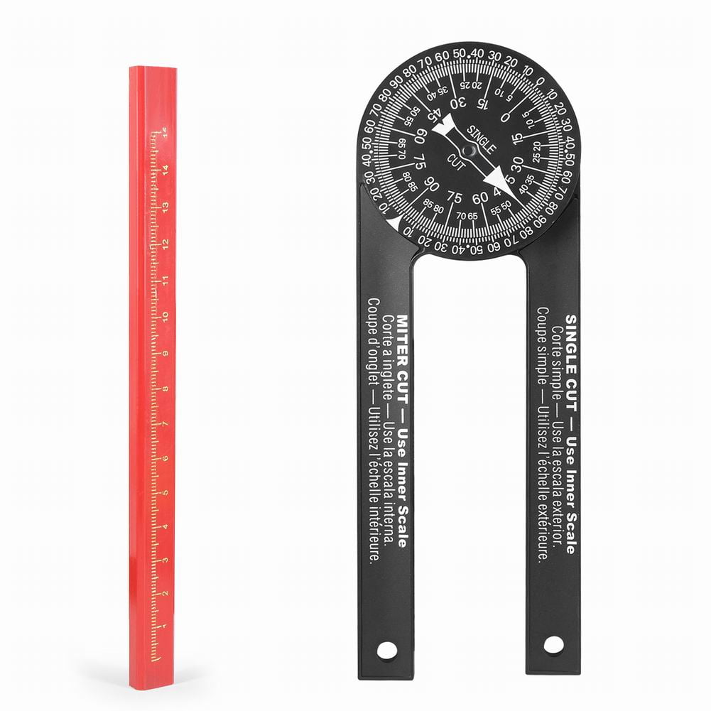 Miter Saw Protractor 7 Inch ABS Digital Protractor Ruler Angle Finder ...
