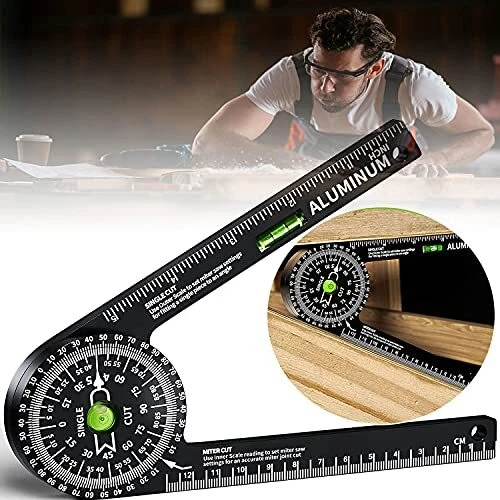 Miter Saw Protractoraluminum Protractor Angle Finder With Level Gauge ...
