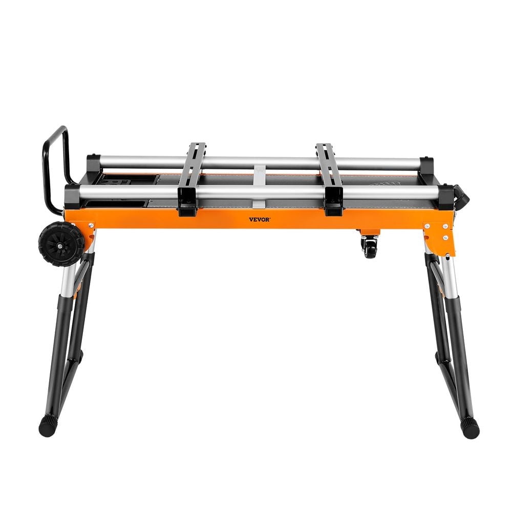 Miter Saw Stand, 42in Collapsible Rolling Miter Saw Stand with Onboard ...