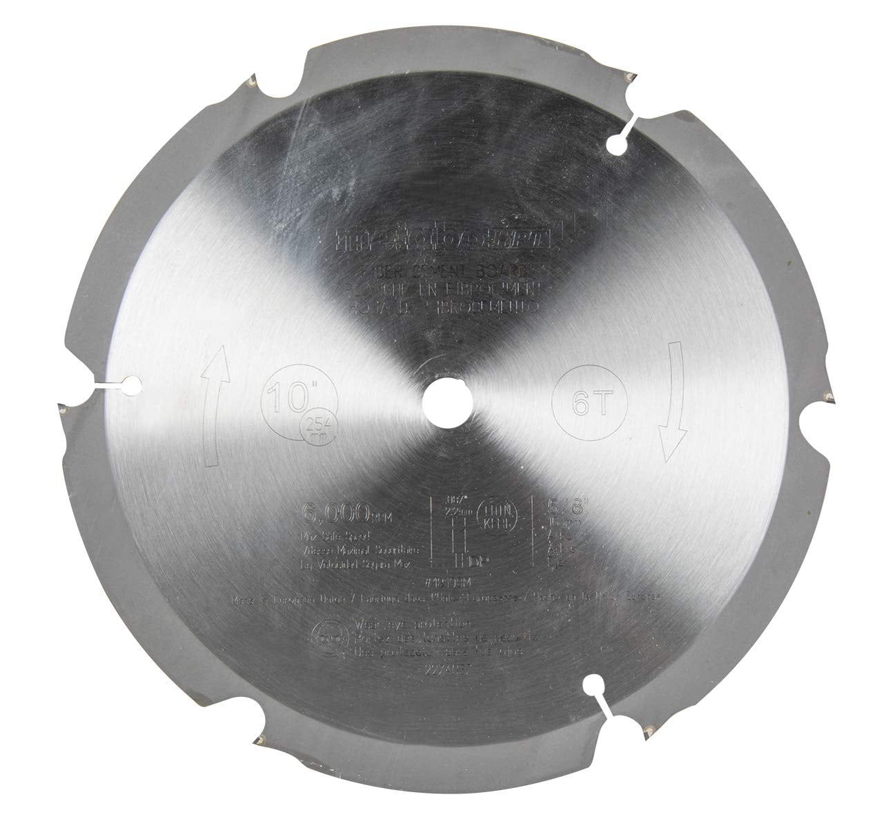 Miter Saw/Table Saw Blade, 10-Inch, Fiber Cement Blade, 6-Tooth ...