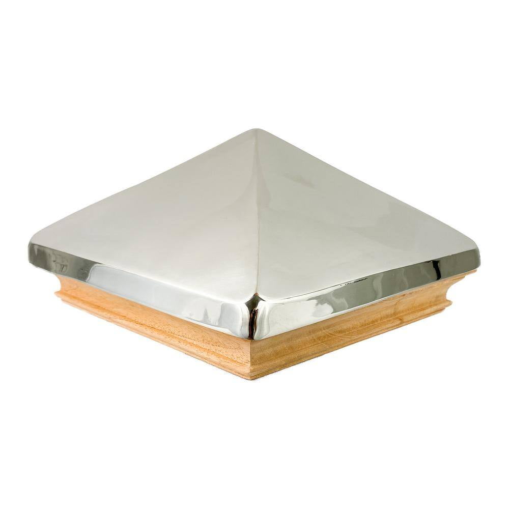 Miterless 4 in. x 4 in. Untreated Wood Flat Slip Over Fence Post Cap ...