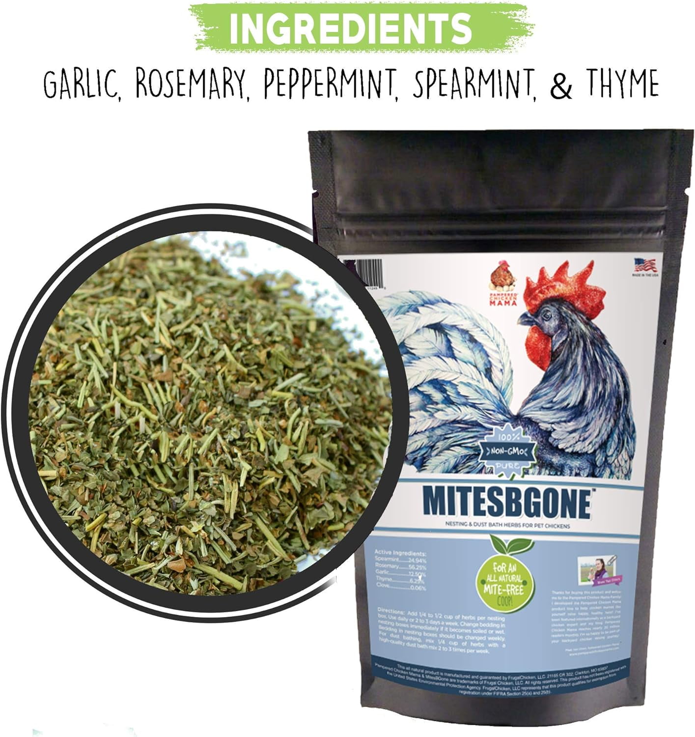 MitesBGone Herbal Blend For Chicken Nesting Boxes Or Dust Baths To ...