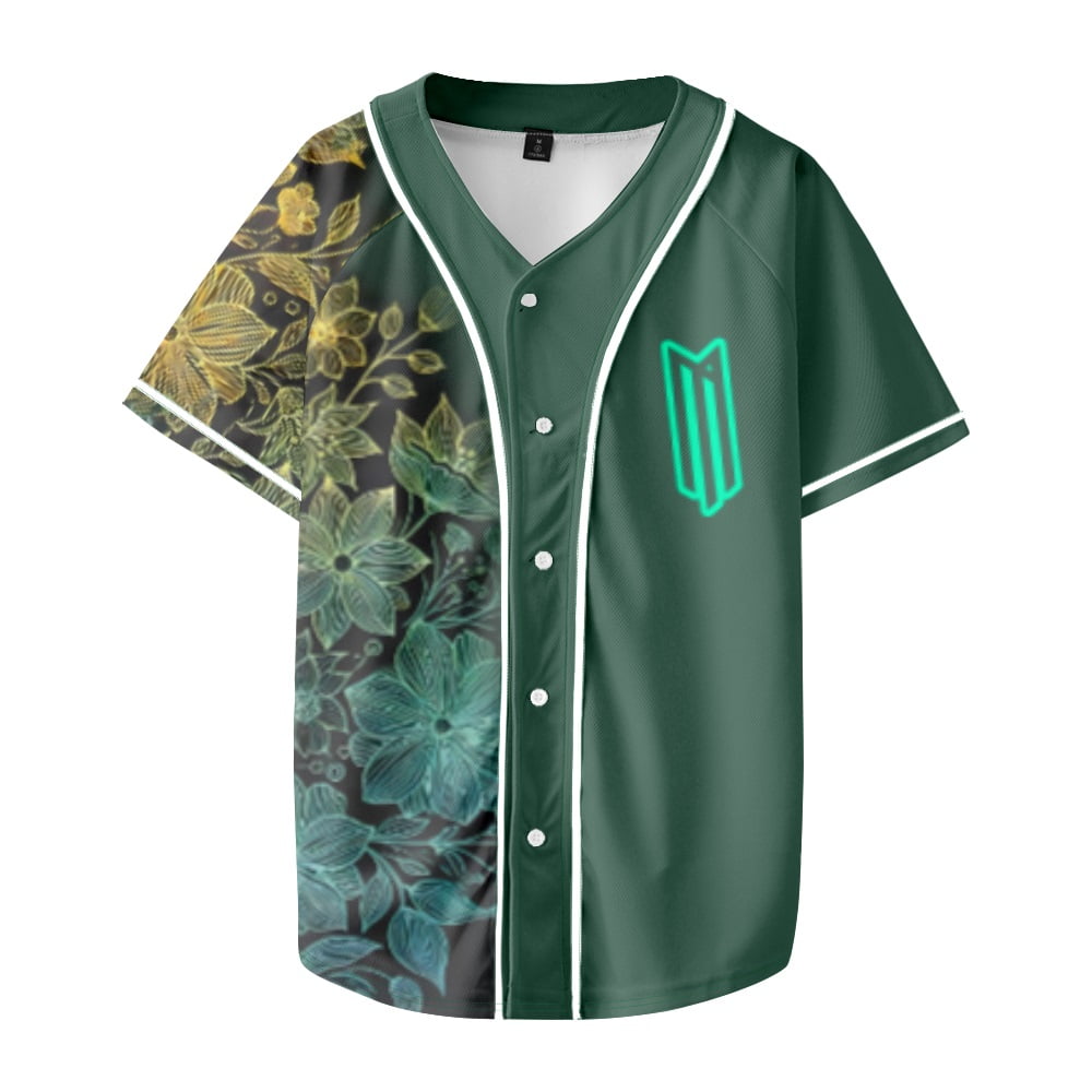 Mitis flower split rave Uniform Men/Women Baseball Jersey For EDM ...