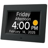 Mitoart Digital Alarm Clock for Dementia Seniors with Date and Day of ...