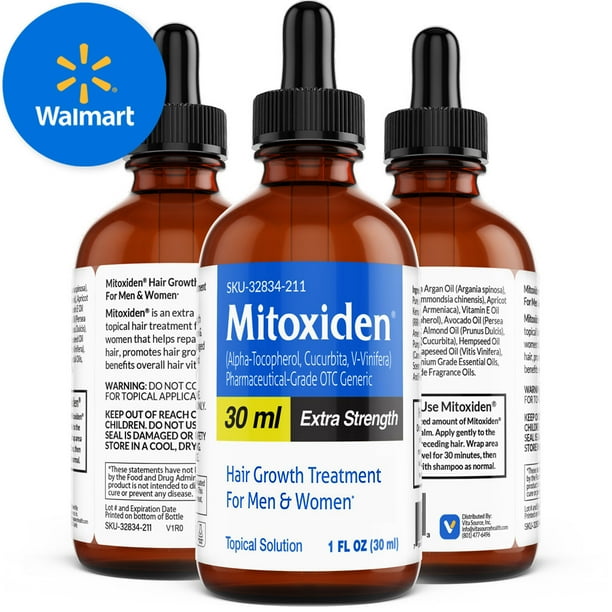 Mitoxiden Pharmaceutical-Grade Hair Growth Products, Topical Drops 5% ...