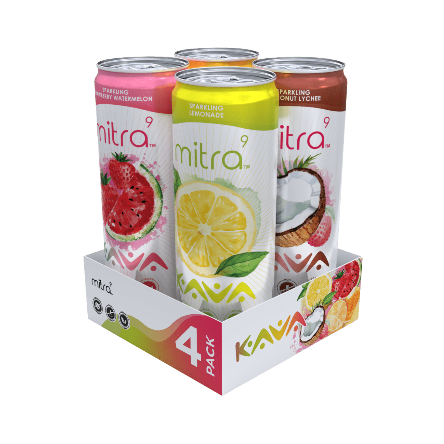 Mitra-9 Botanical Beverages - Kava Root Sparkling Drink - Mood Enhancer ...