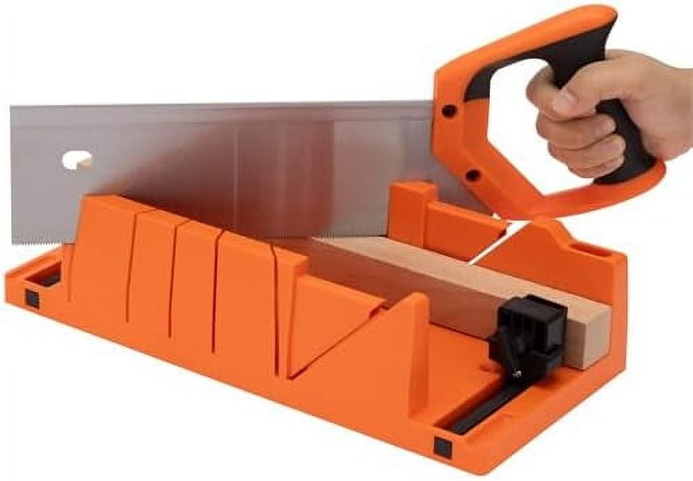 Mitre Box with Saw - Mitre Box with 43cm (16.9") Hand Saw Cutter Tool ...
