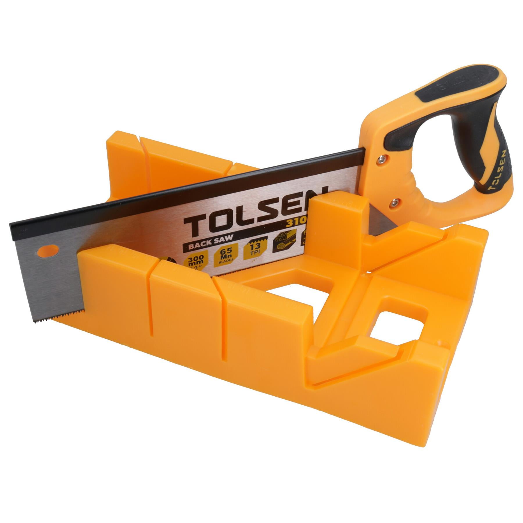 Mitre Box with Back Hand Tenon Saw Set 300mm 12 Inch Fast Cutting Blade ...