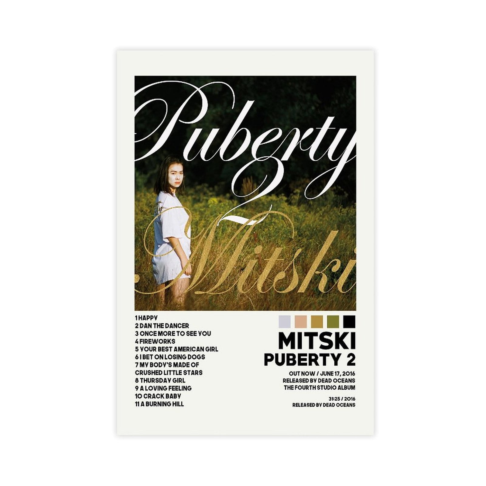 Mitskis Puberty 2 Posters Art Print Bedroom Decor for Wall Art Print ...