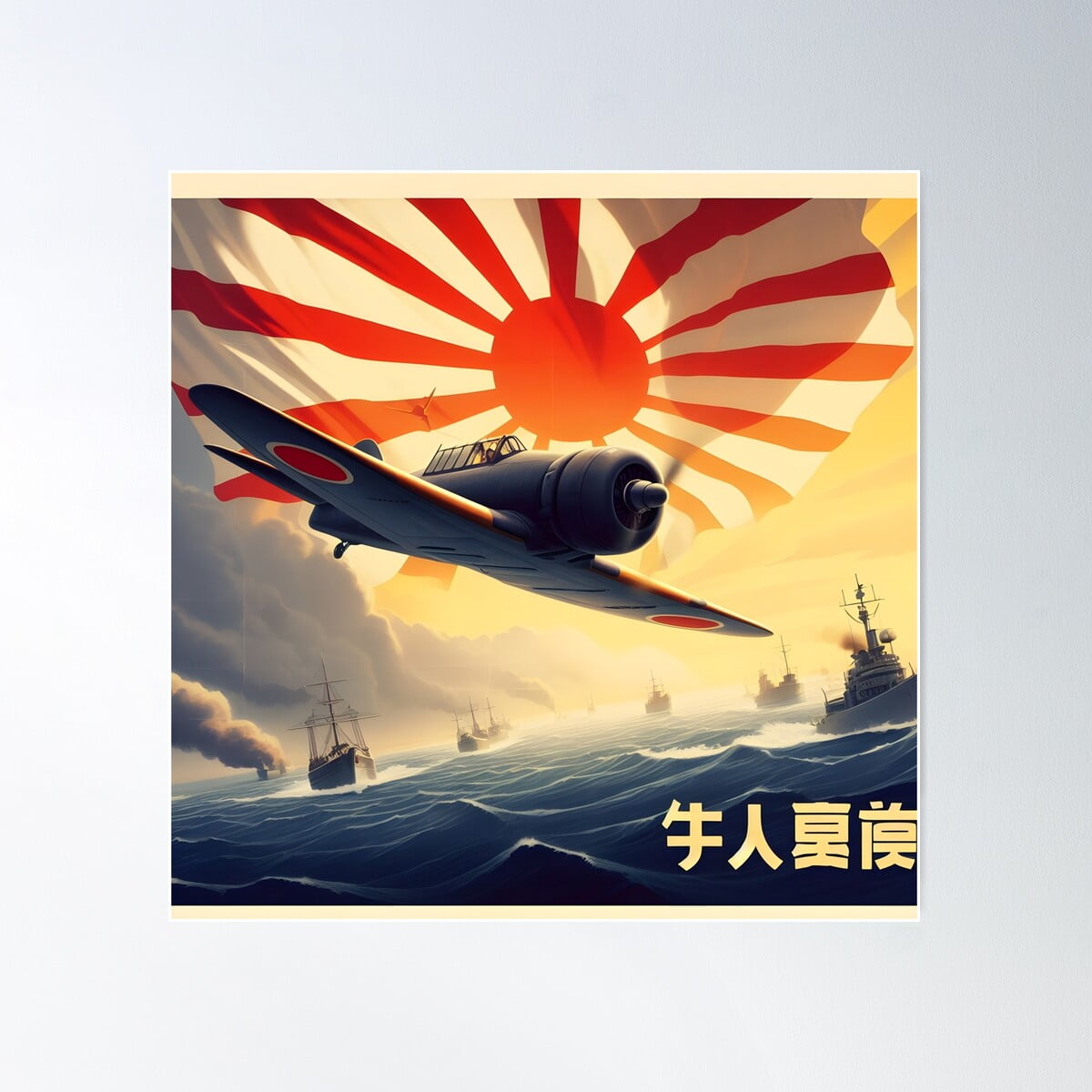 Mitsubishi A6M Zero - Japanese Ww2 Fighter Plane Poster Wall Art ...