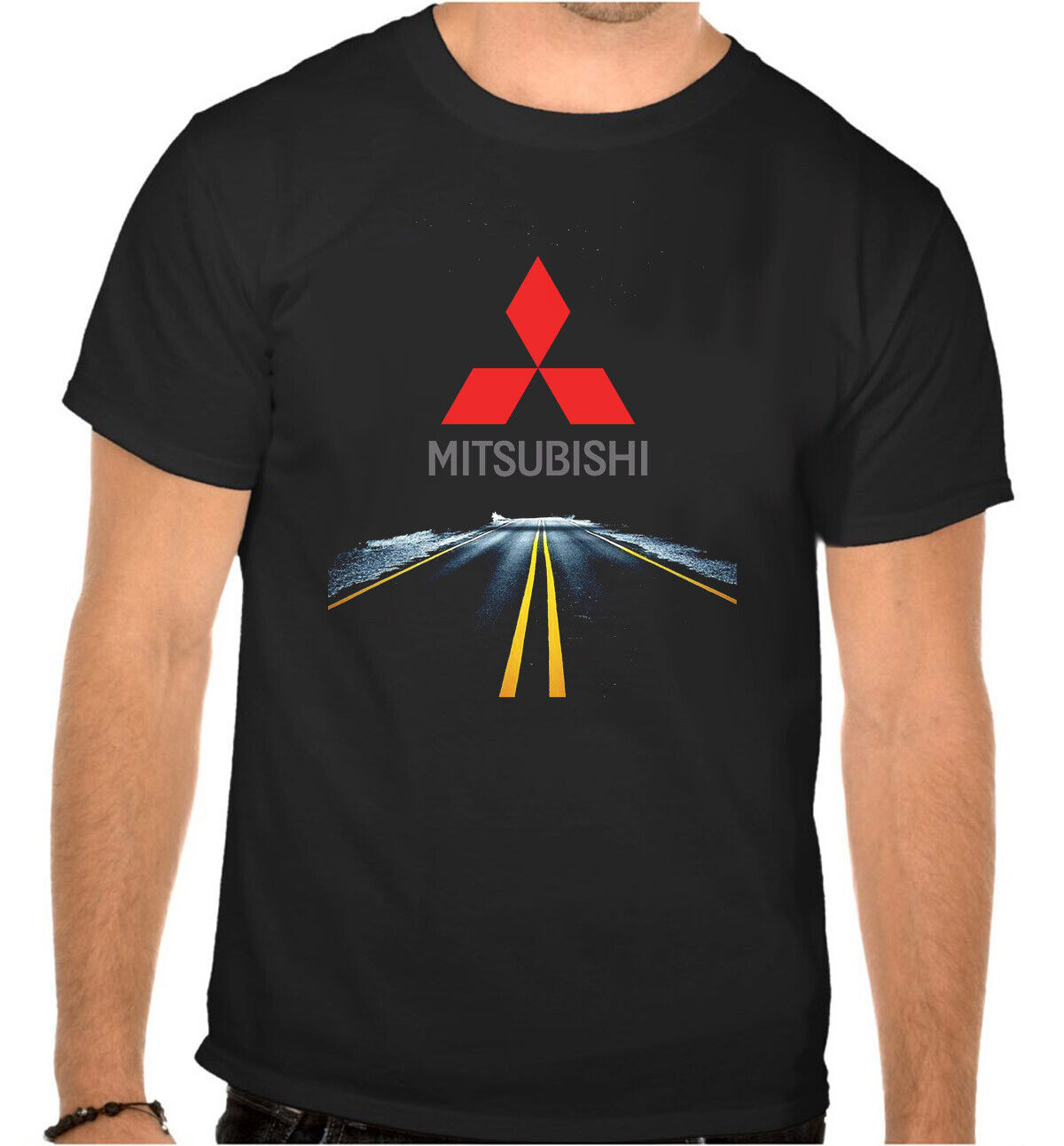Mitsubishi Autobahn Auto Logo SCHWARZE T-Shirt - 1139 - Walmart.com