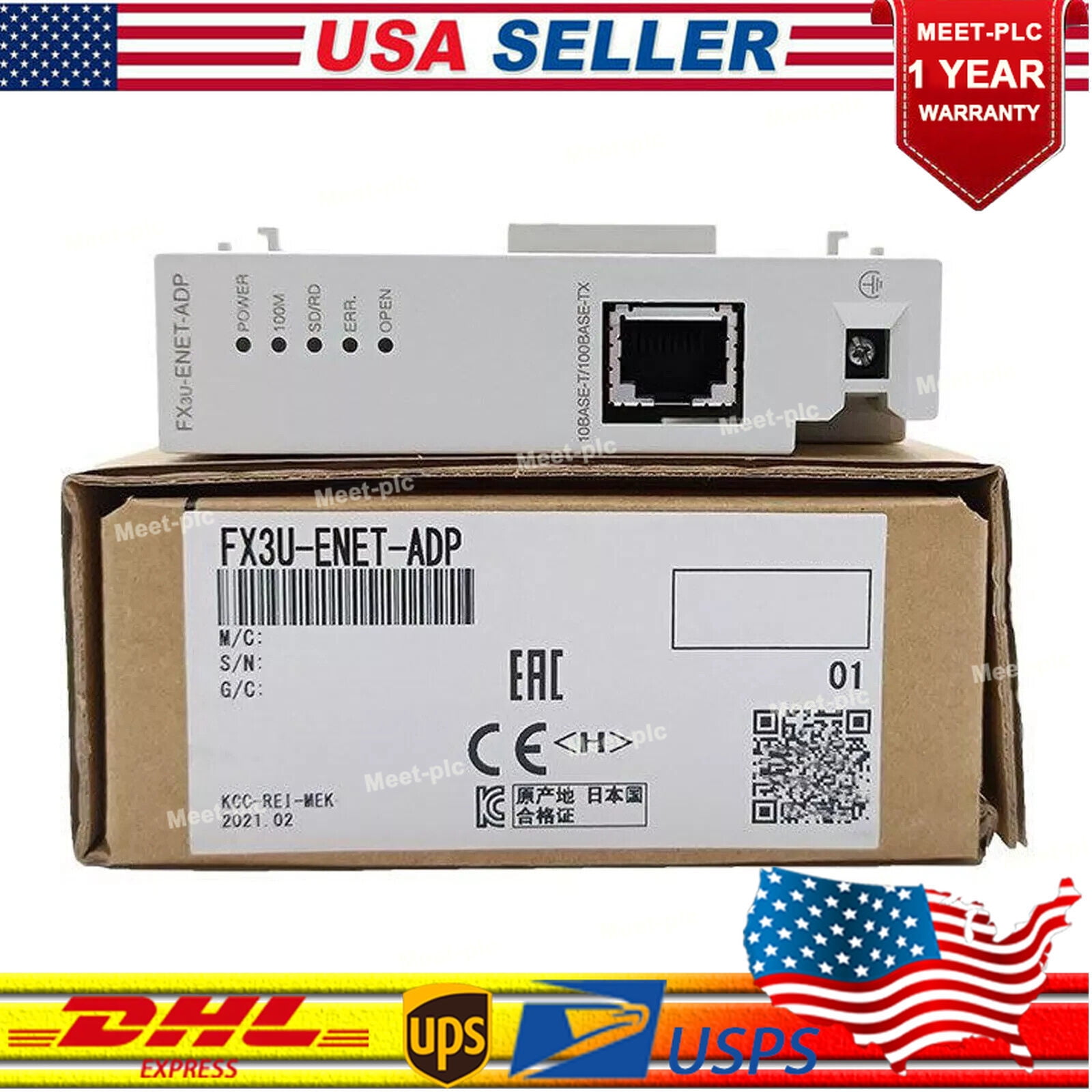 Mitsubishi FX3U-ENET-ADP Ethernet Interface Block FX3UENETADP Expedited ...