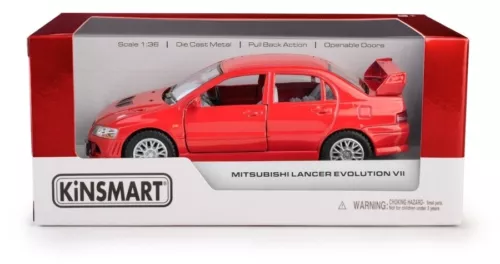 Mitsubishi Lancer Evolution VII Car Model Diecast Red Open Door 1:36 ...