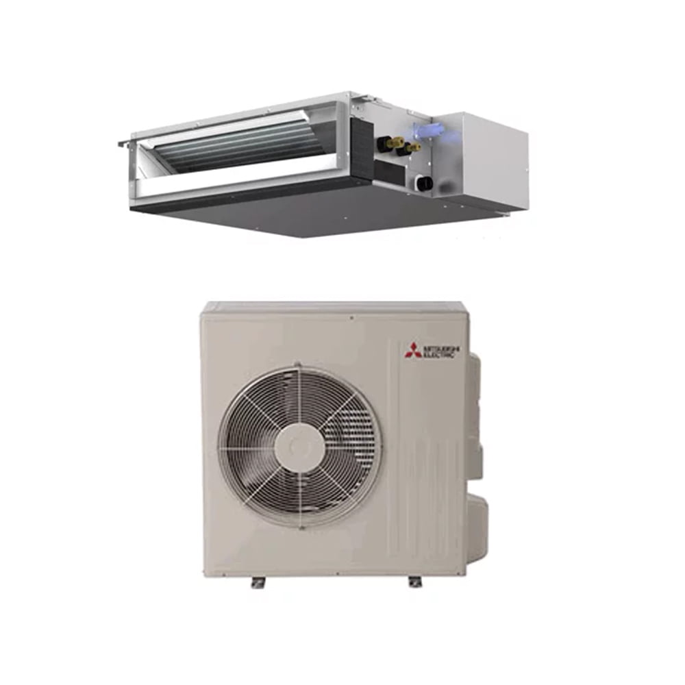 Mitsubishi P-Series 12,000 BTU Horizontal Ducted Heat Pump Air ...
